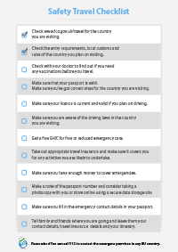 Safety Travel Checklist - Globelink Blog